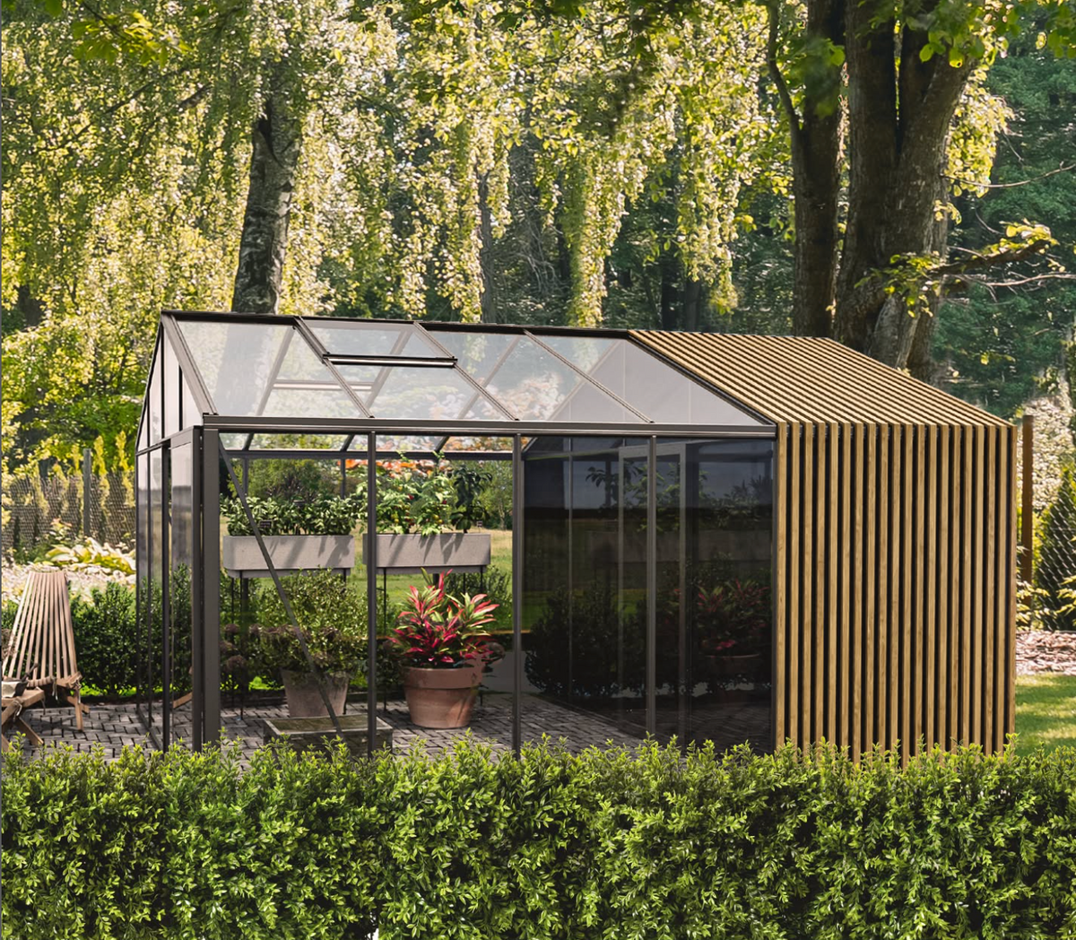 Bloom Cabin Limited Edition Aluminium Greenhouse with Accoya Elements ...